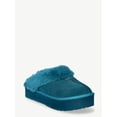 Joyspun Suede Platform Clog Slippers - Faux Fur Lining - Walmart.com