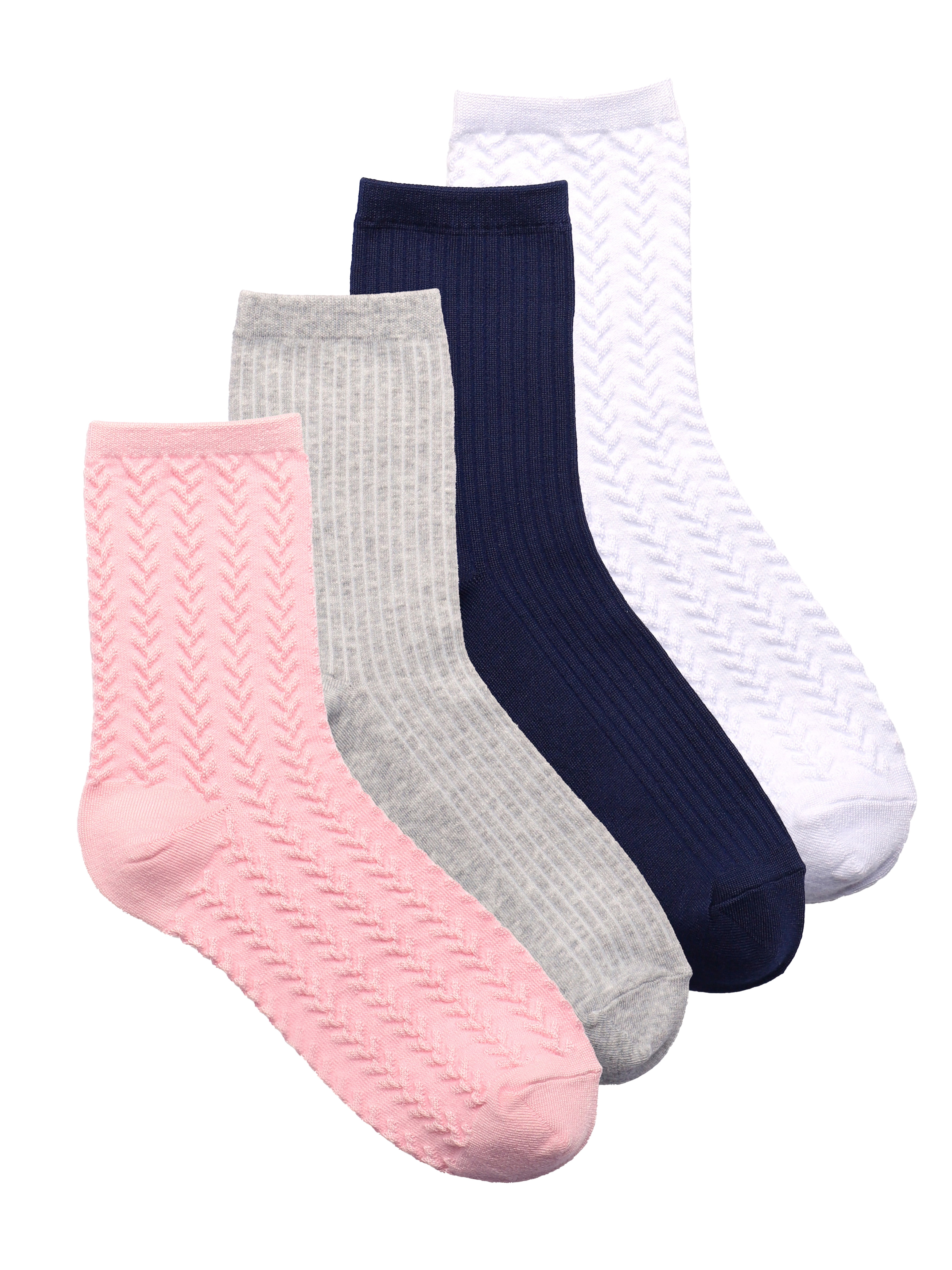 Joyspun Women’s Textured Dress Crew Socks, 4-Pack, Sizes 4-10 - Walmart.com