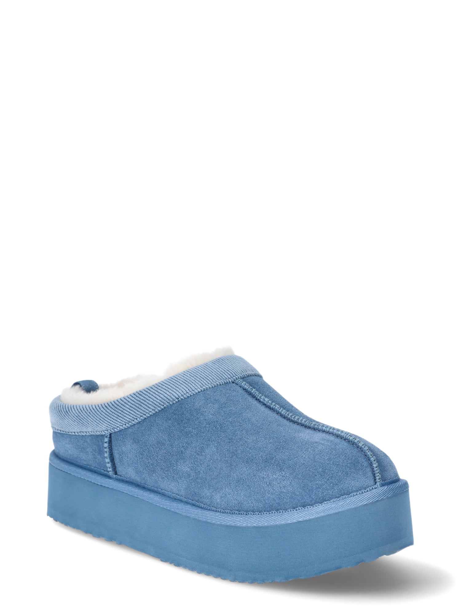 Joyspun Women’s Ultra Short Platform Clog Slippers, Sizes 7-11 ...