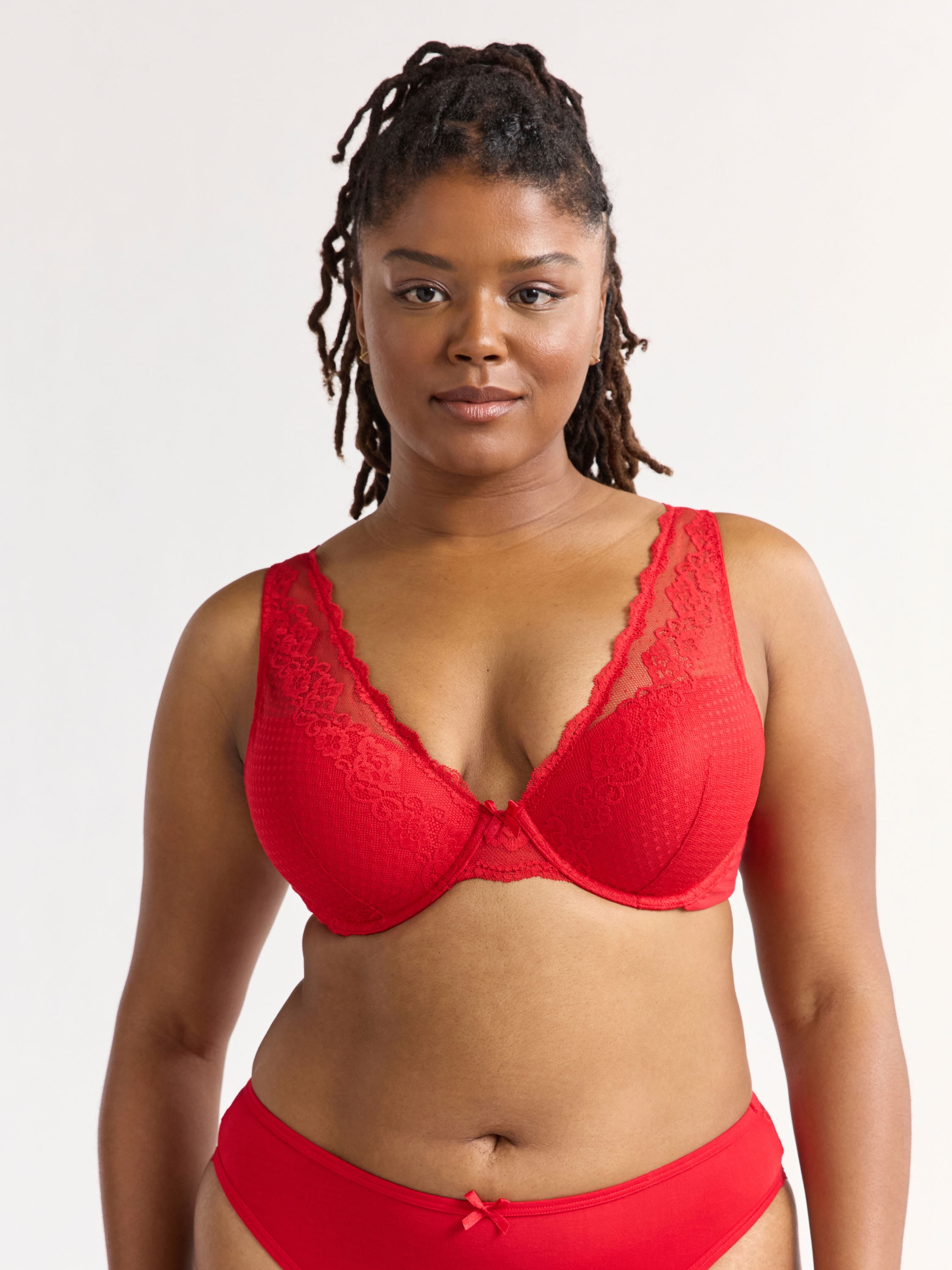 Joyspun Women's Valentine's Day Lace Plunge Bra, Sizes 36B-40D - Walmart.com