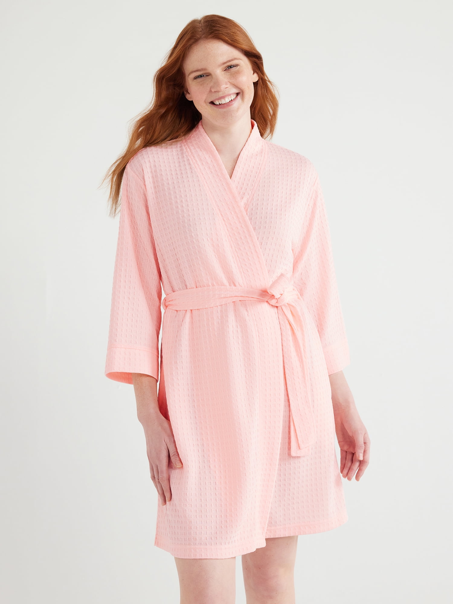 Joyspun Women’s Waffle Kimono Robe, Sizes S to 3X - Walmart.com