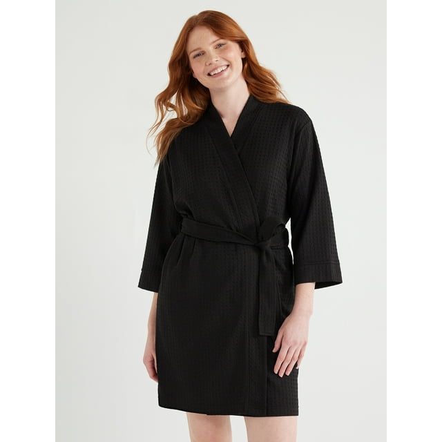Joyspun Waffle Kimono Robe - Sizes S-3X - Walmart.com
