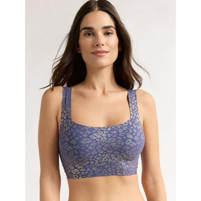 Joyspun Women’s Wire-Free Bonded Longline Square Neck Bra, Sizes XS-3XL - Walmart.com