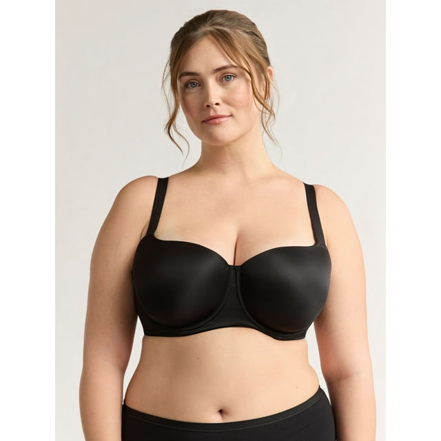 Joyspun Women's & Women's Plus Smooth Balconette Bra, Sizes 38DD-46DDD - Walmart.com