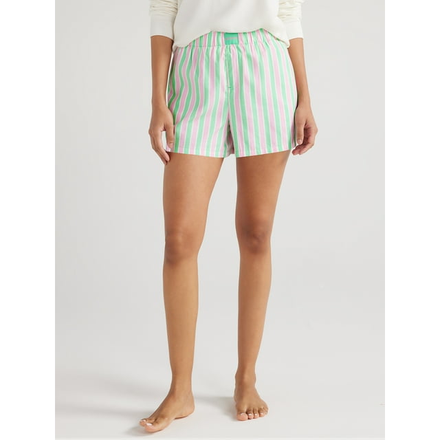 Joyspun Women's Woven Pajama Boxer Shorts, Sizes XS to 3X - Walmart.com