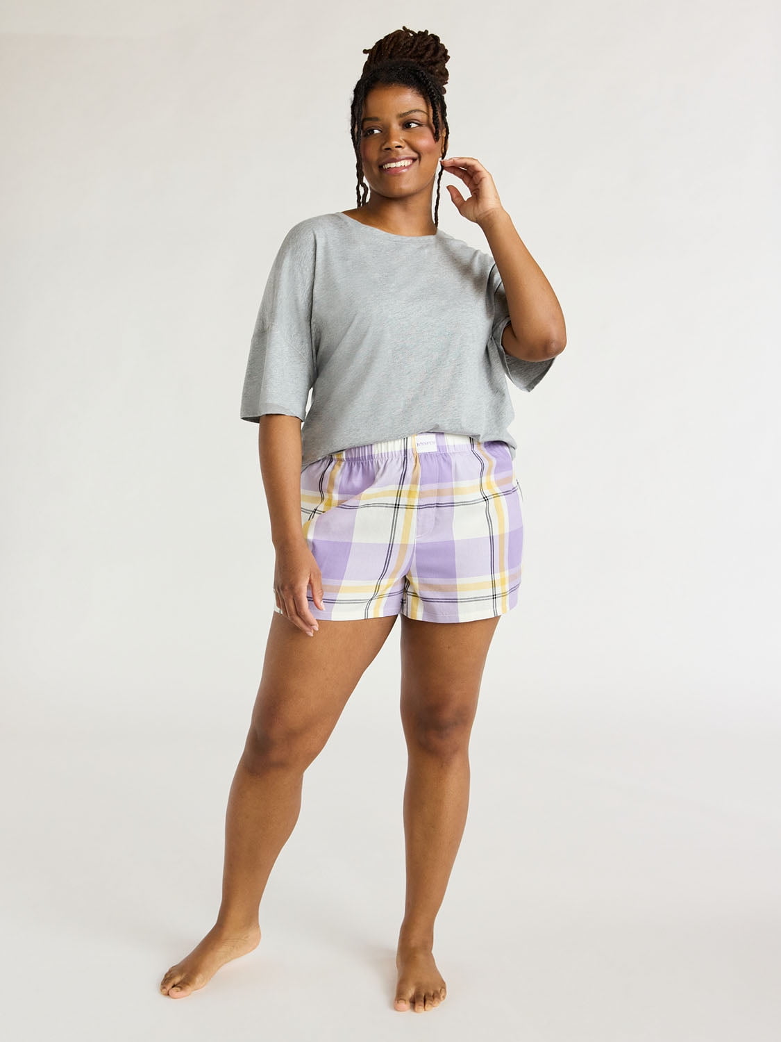 Joyspun Woven Pajama Boxer Shorts - Fun Prints - Walmart.com