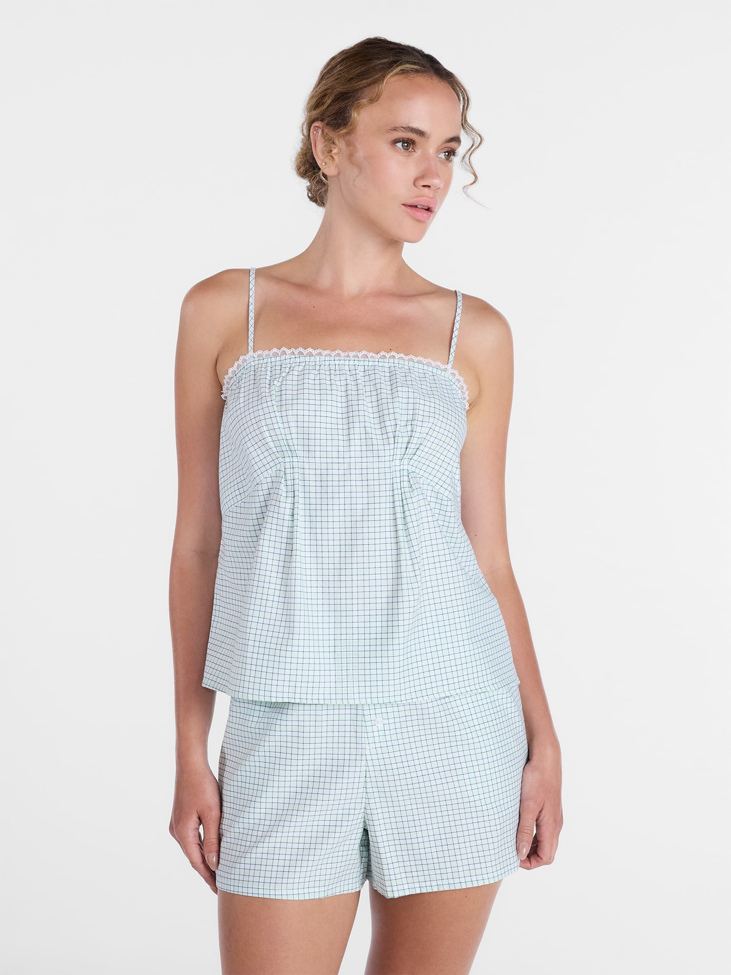 Joyspun Women's Woven Poplin Sleep Cami Top, Sizes XS-3X - Walmart.com