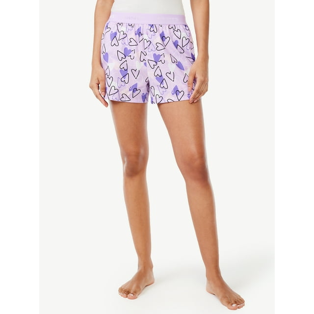 Shop Joyspun Women's Woven Print Boxer Sleep Shorts, Sizes S to 3X ...