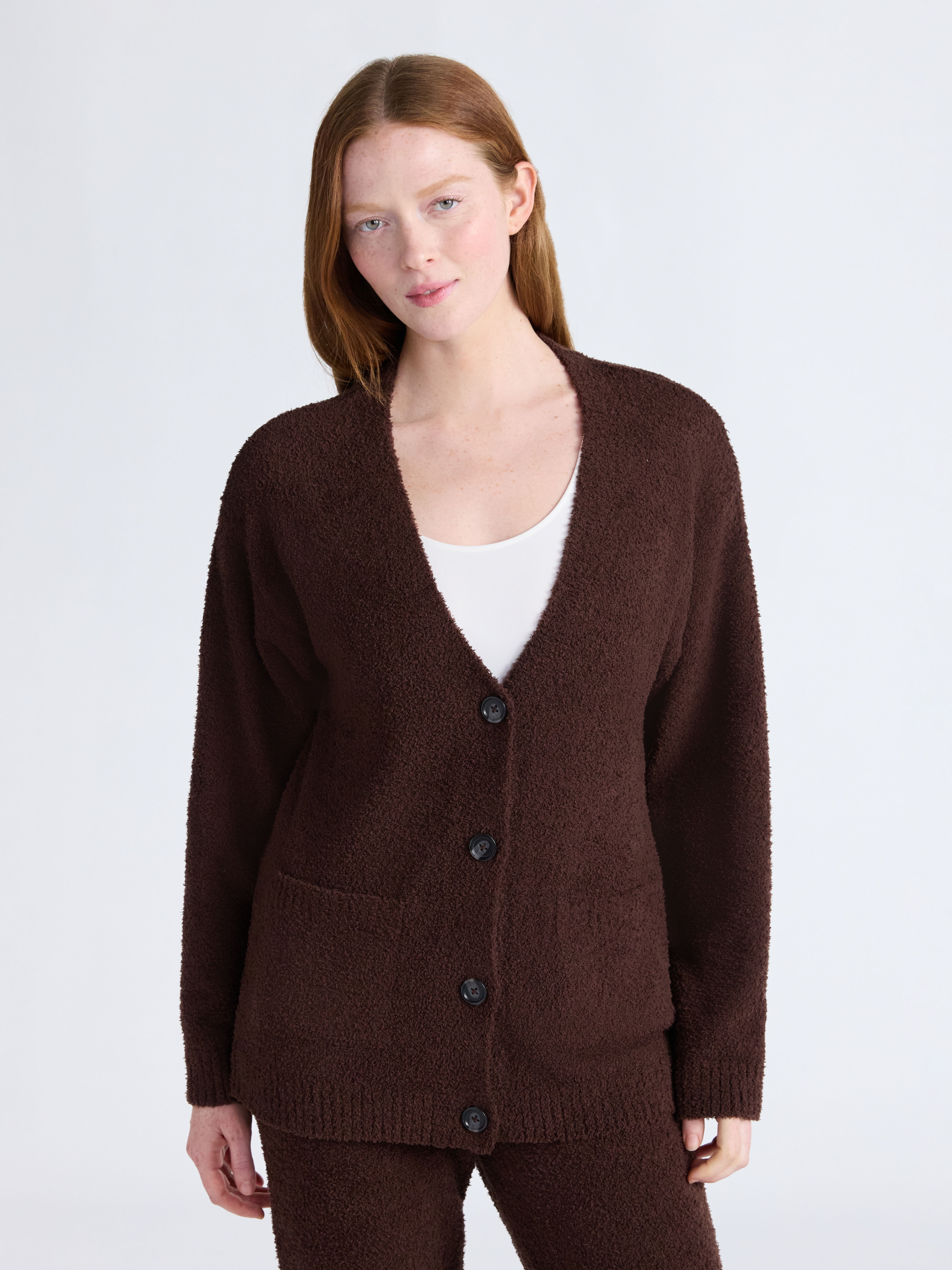 Joyspun Women's Fuzzy Front Pocket Cardigan, Sizes XS-3X - Walmart.com