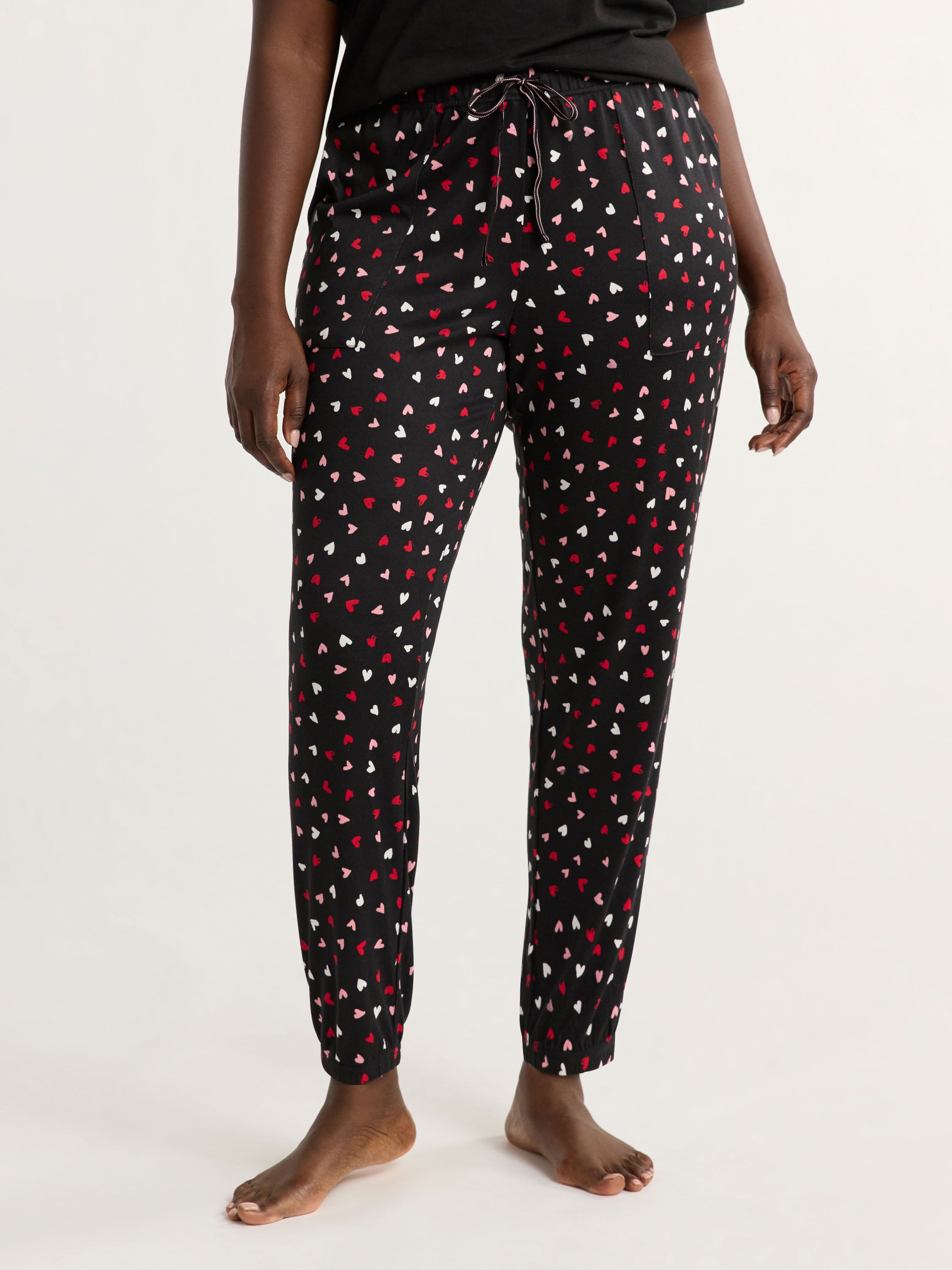 Joyspun Women's Plus Hacci Knit Sleep Joggers XS-3X Comfy Cozy with ...