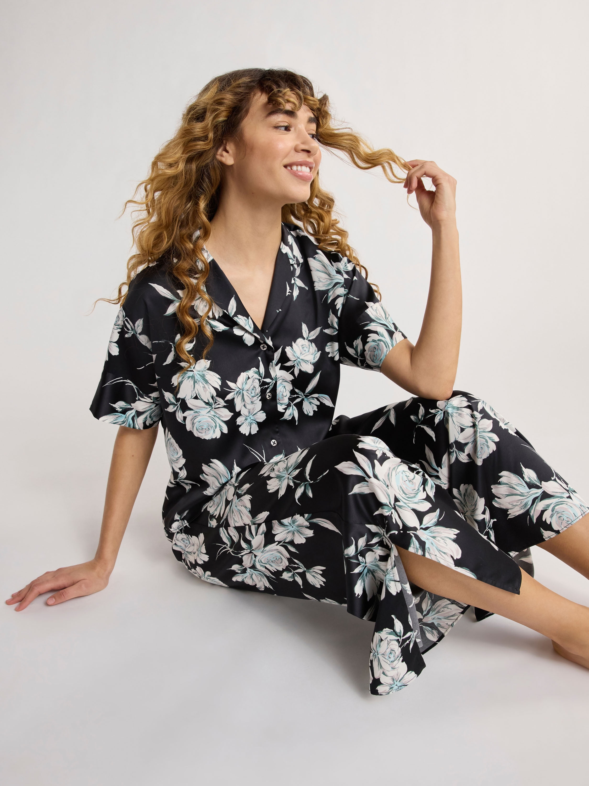 Joyspun Stretch Satin Pajama Set women's Plus Size - Walmart.com
