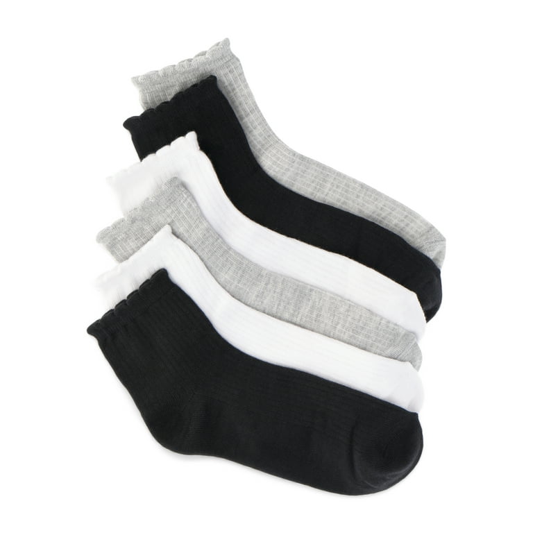 Joyspun Womens Essentials Ankle Dress Socks 6 Pack Fits Shoe Size 4 10 Walmart
