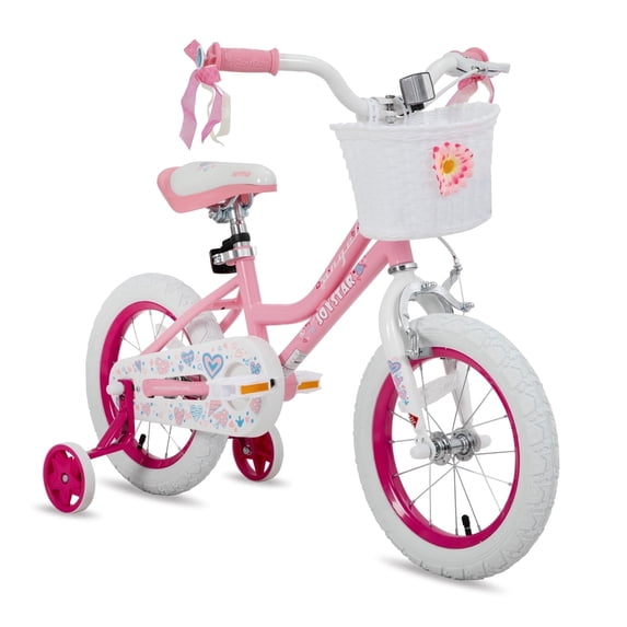 JOYSTAR Angel Girls Bike 16 Inch Kids Bike with Training Wheels for 4-7 ...