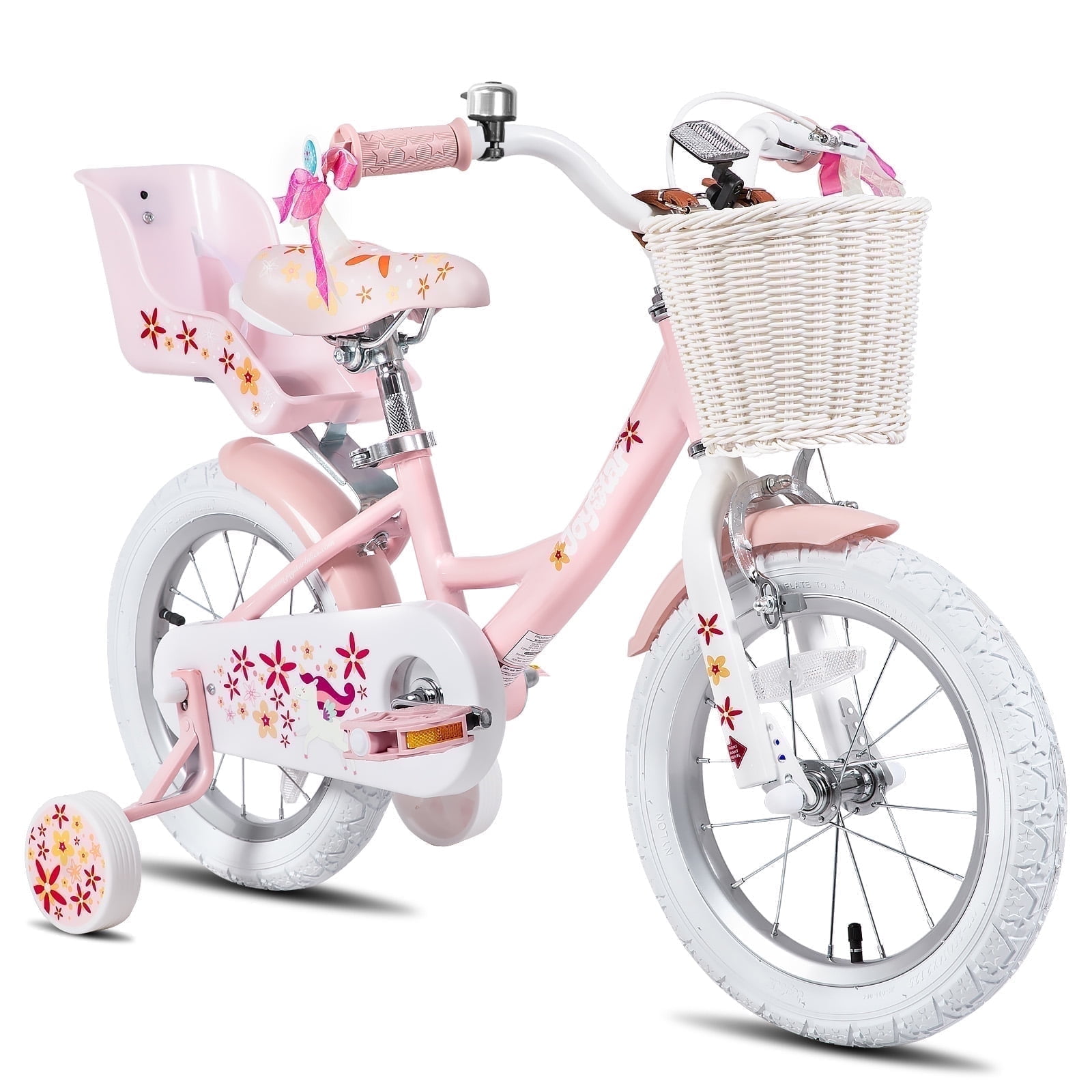 JOYSTAR Unicorn 12inch Small Training Bike with Wheels for Girls, Pink ...