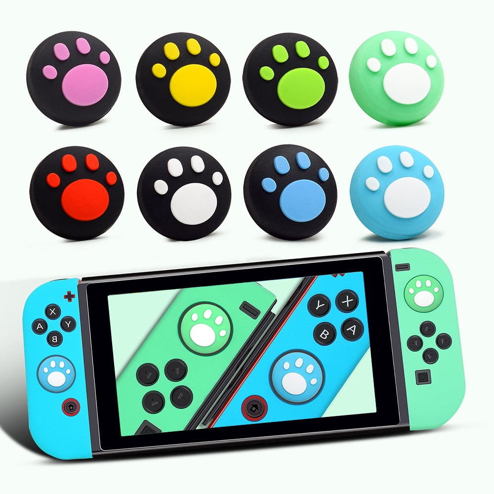 Joystick Caps for Nintendo Switch - Cat Paw Thumb Grips, Silicone ...