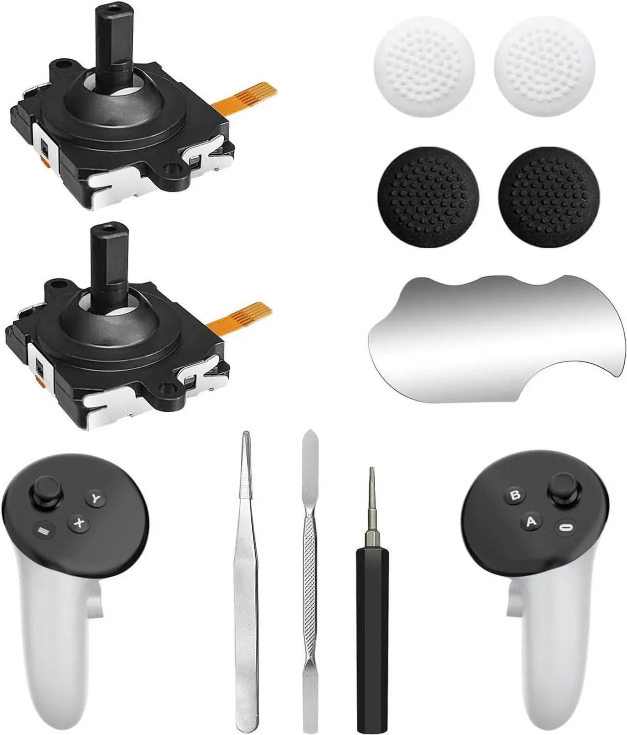 Joystick Replacement Kit for Meta Quest 3 / Quest 2 Controllers 2× ...