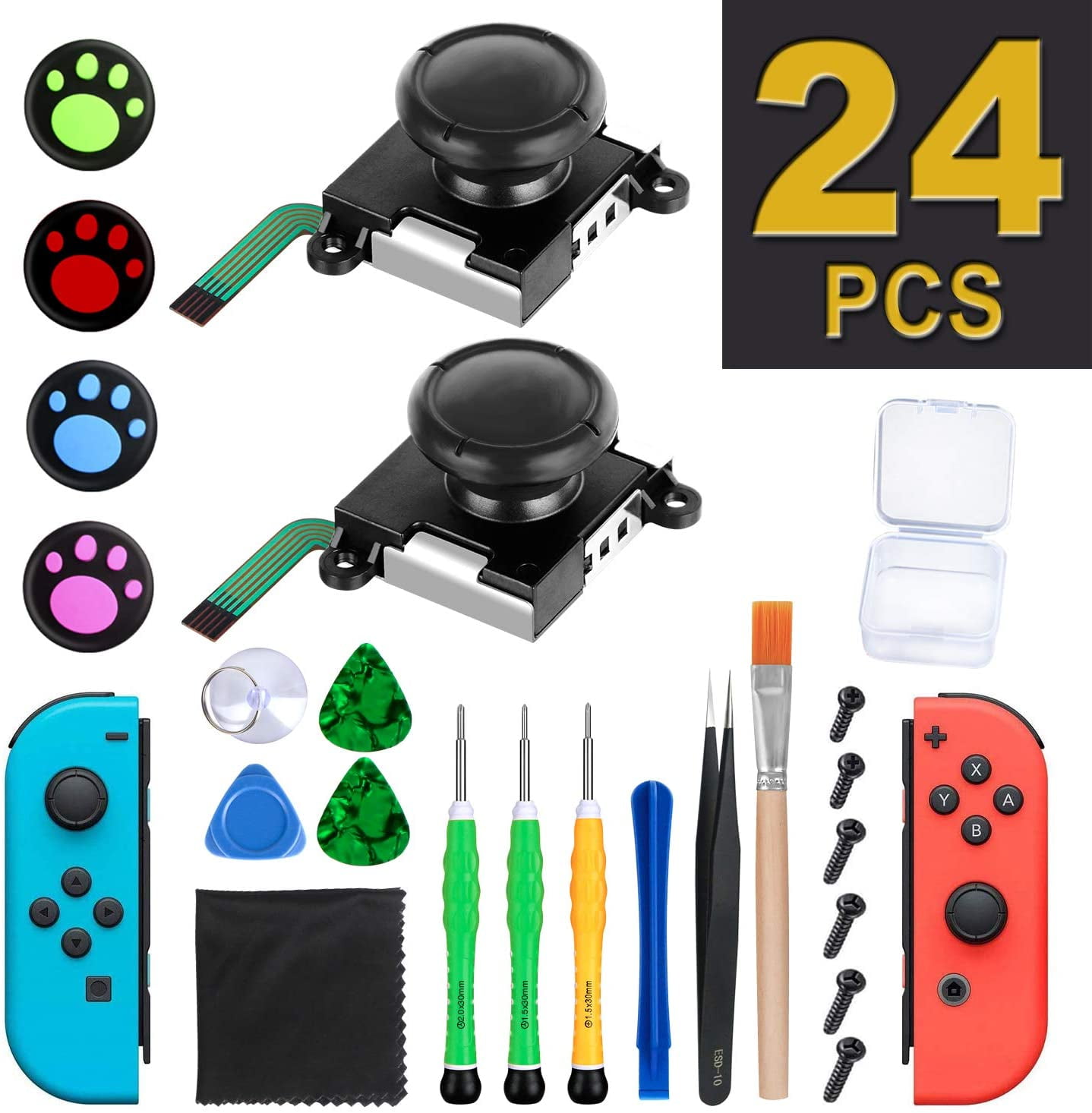 Joystick Replacement, Nintendo Switch Joy Con Grip Accessories, 3D ...