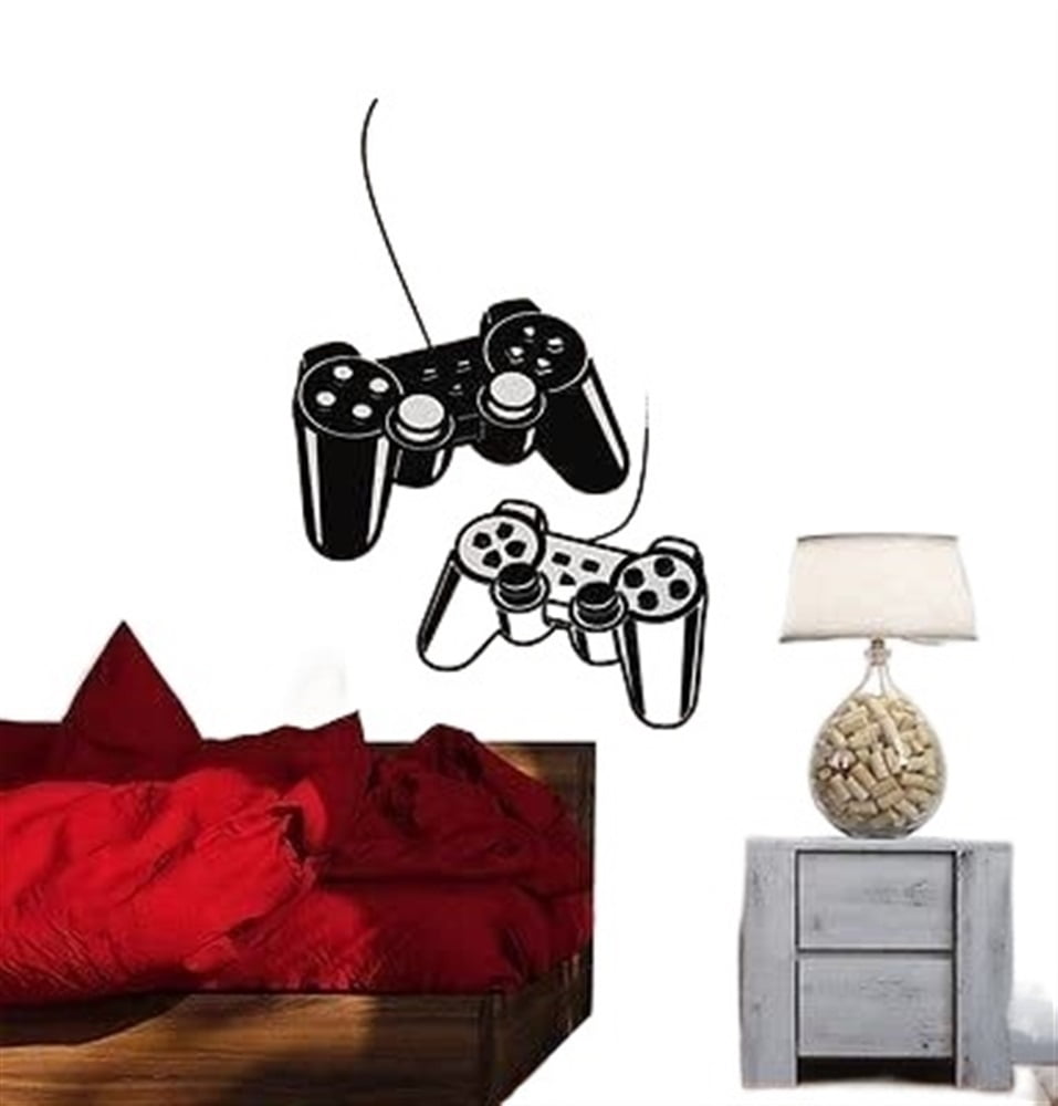 Joystick Wall Decal Gamer Video Game Play Room Kids Vinyl Stickers ...