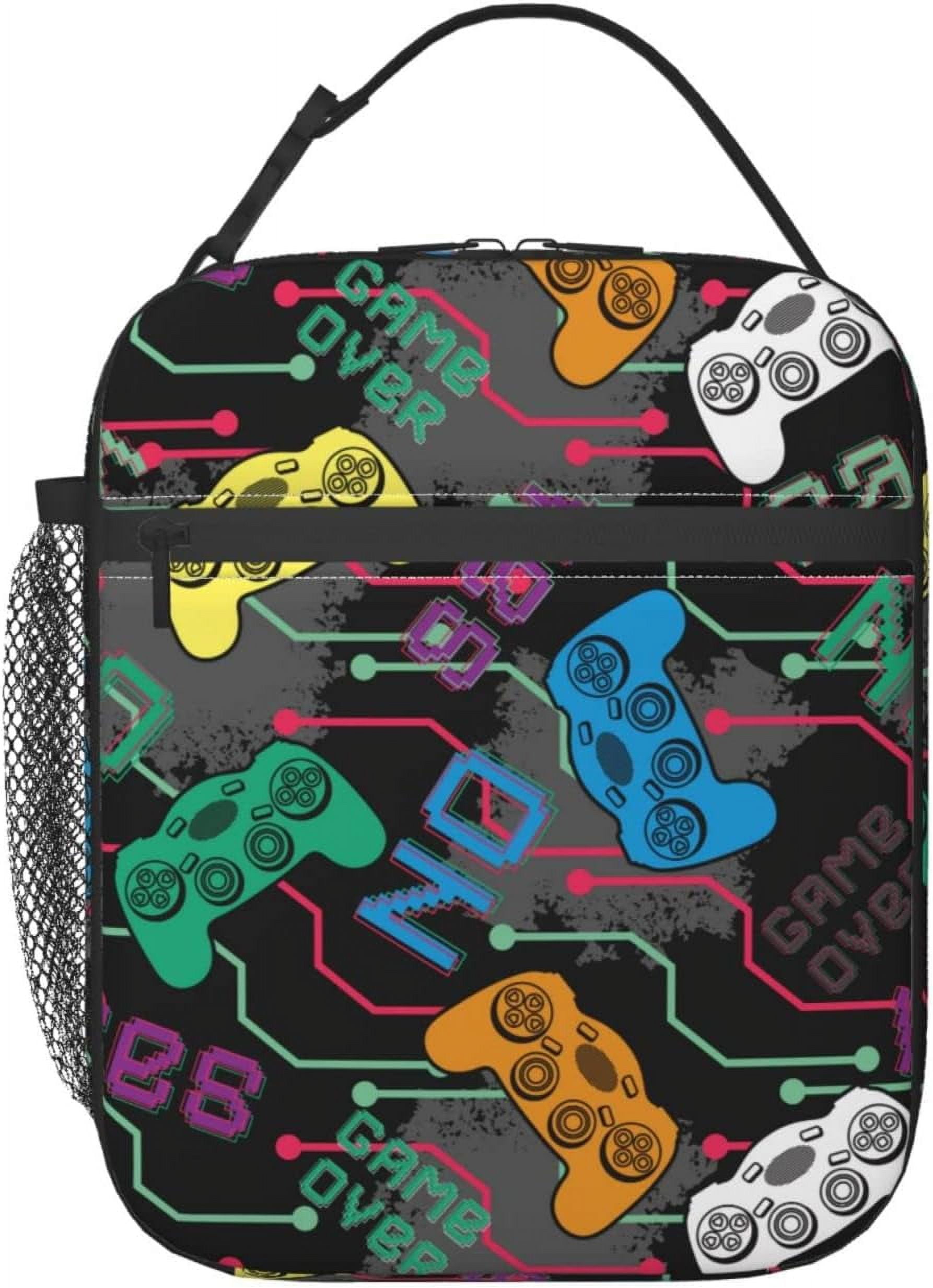Joysticks Gamepad Lunch Bag Insulated Portable Reusable Cool Gamer ...
