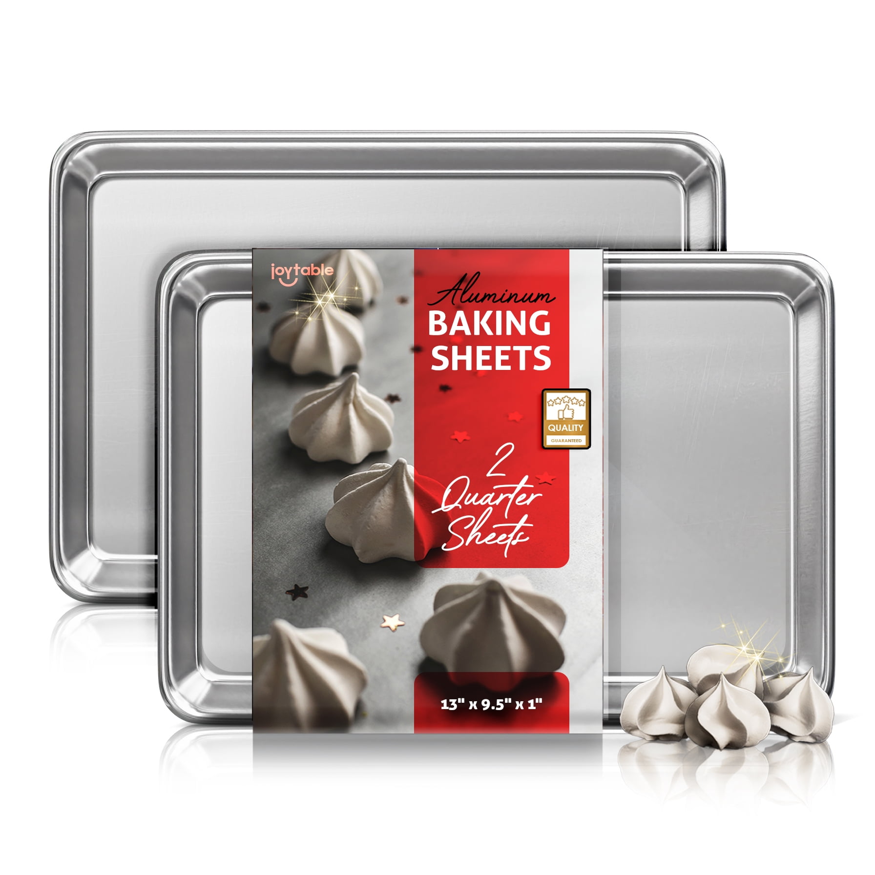 Joytable Aluminum Baking Pans, Nonstick Quarter Sheet Pan, 9x13, 2 ...