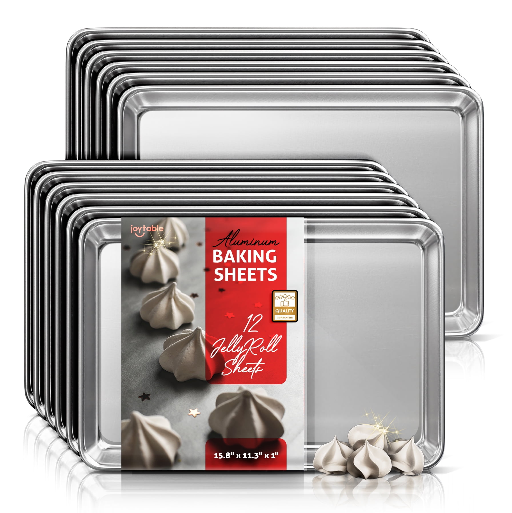 Joytable Aluminum Baking Pans, Baking Sheet Steel Cookie sheet, Jelly ...