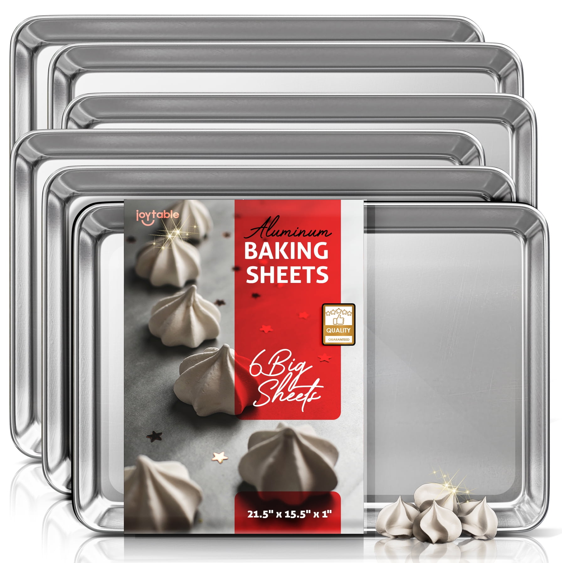 Joytable Aluminum Baking Sheet, Baking Pan Steel Cookie sheet, Large ...