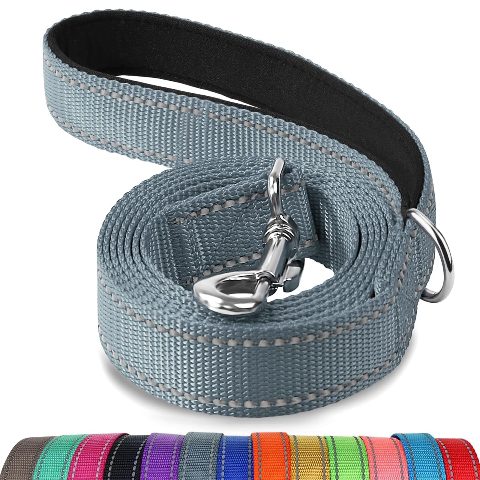 Joytale Double-Sided Reflective Dog Leash, 6 FT/5 FT/4 FT, Padded ...