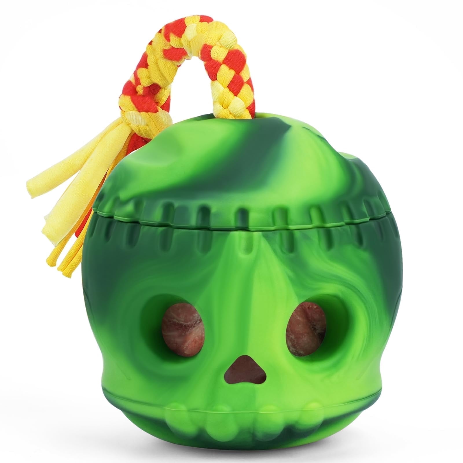 Joytale Indestructible Dog Toy for Aggressive Chewers, Skull Treat Toy ...