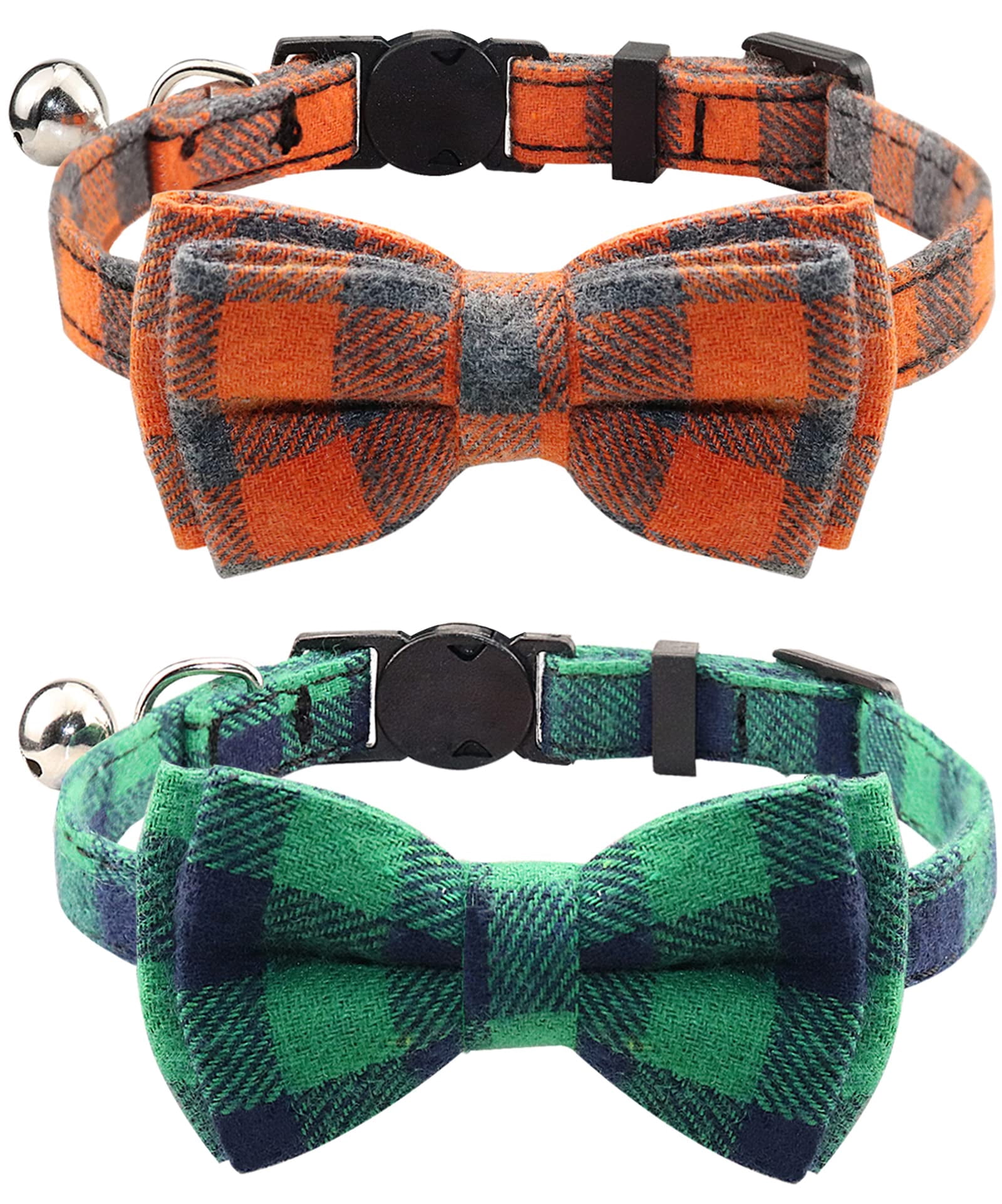 Joytale Upgraded Cat Collar with Bells, Breakaway Cat Collars with Bow ...