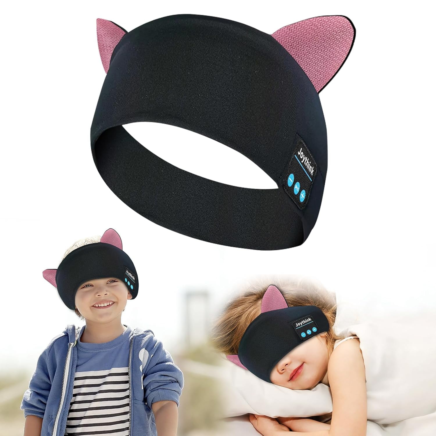 Joythink Kids Bluetooth Headband Headphones Sleep Mask Wireless ...