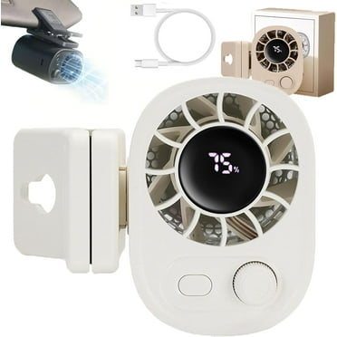 Car Clip on Fan with LED Display, Backseat Fan, USB Rechargeable ...