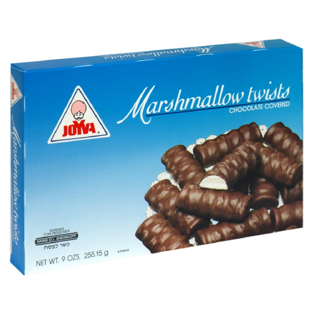 Joyva Marshmallow Chocolate Covered Twists Vanilla (24 Pack) 9 oz ...