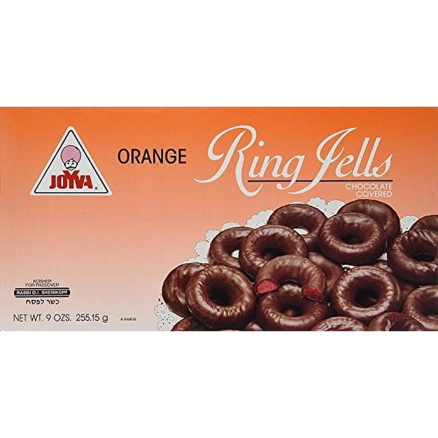Joyva Orange Jelly Rings Candy, Kosher for Passover, Sugar, 9-Ounce ...