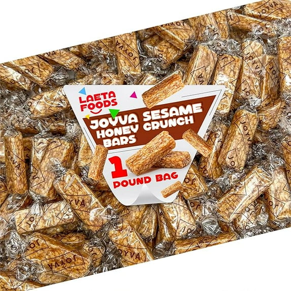 Joyva Sesame Honey Crunch Bars | 1 Pound Bag | Individually Wrapped ...