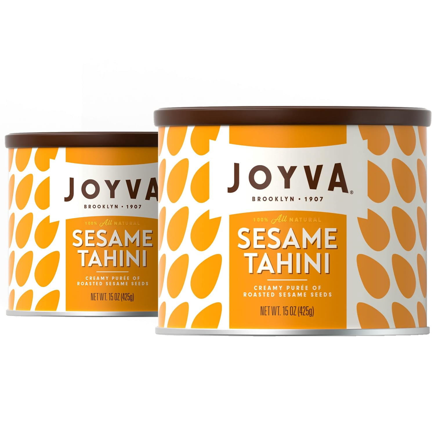 Joyva Sesame Tahini | GGA1 Pack of 2, 15oz Roasted Sesame Seed Purée ...