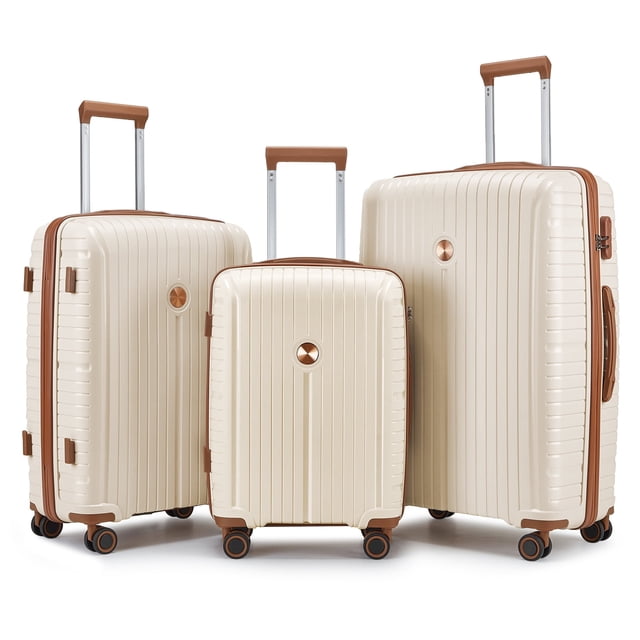 Joyway 3 Piece Luggage Sets Hardshell Lightweight Suitcase with TSA ...