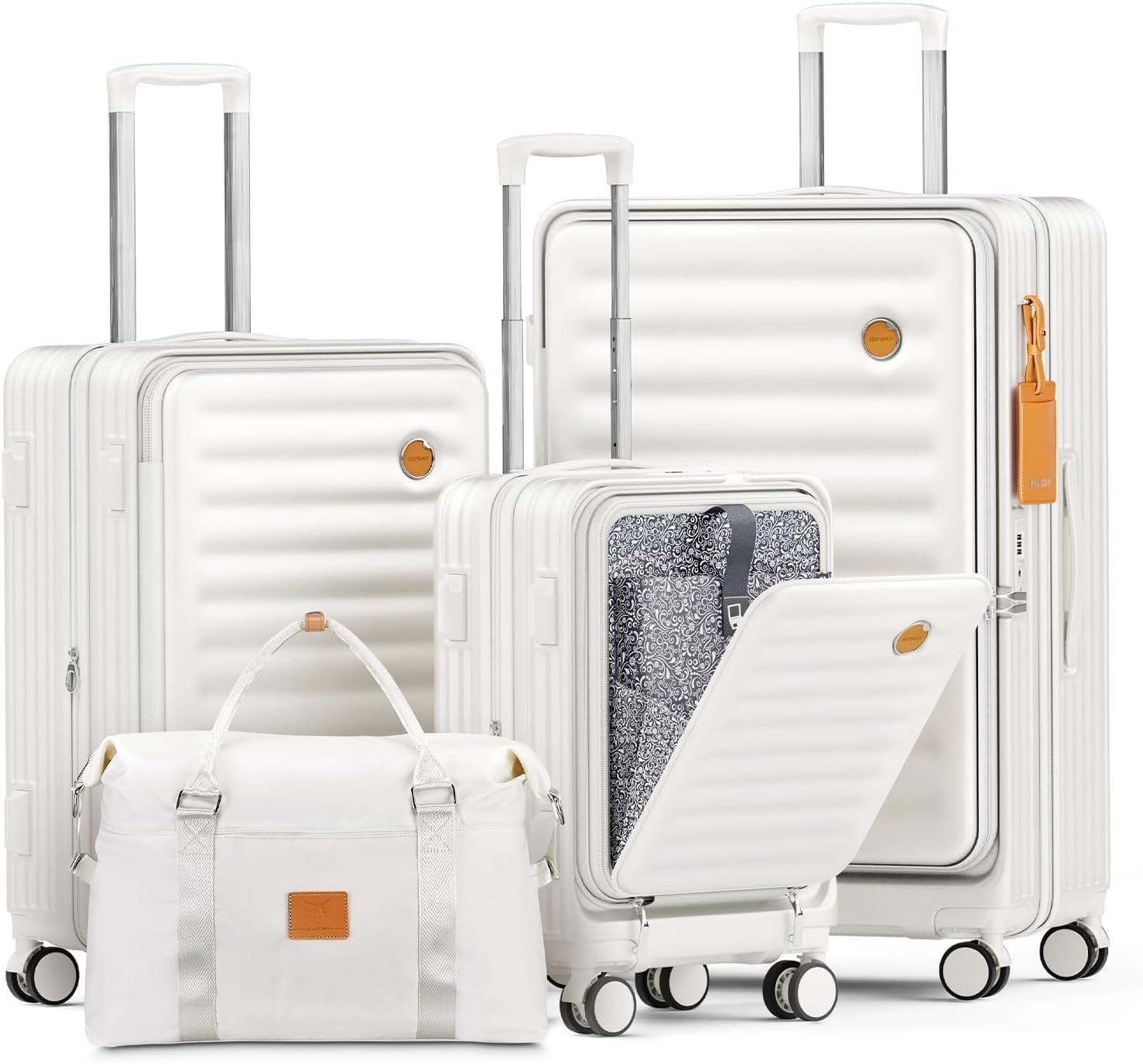 "Joyway Ultra-Light Hardside Carry-On Luggage Set - 4 PC Spinner ...