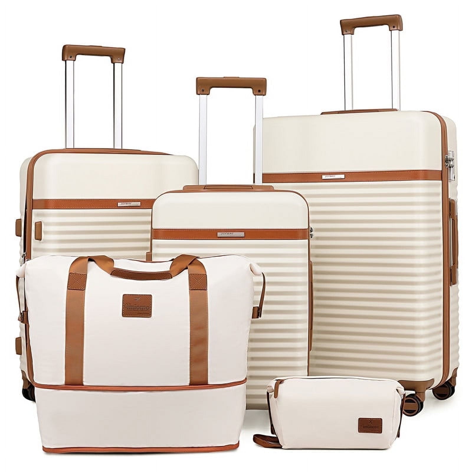 Joyway - 5-Piece Luggage Sets ABS Hardside Spinner Luggage -(Expandable ...