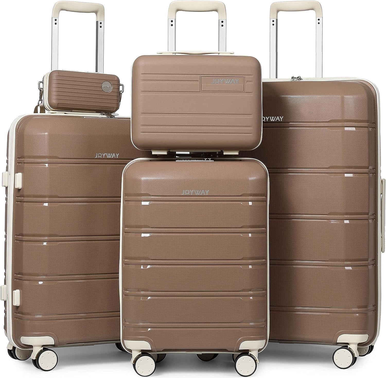 Joyway - 5 Luggage Sets PP Hardside Spinner Luggage - (20", 24", 28 ...