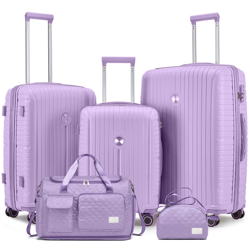 Joyway 5 Piece Luggage Sets Hardshell Lightweight Suitcase with TSA ...