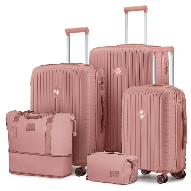 Joyway 5 Piece Luggage Sets Hardshell Lightweight Suitcase with TSA ...