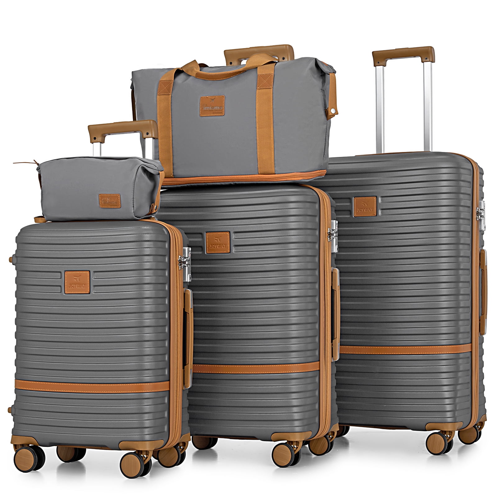 Joyway Hardside Luggage Set 5-Piece Set &TSA Lock （Expandable ...