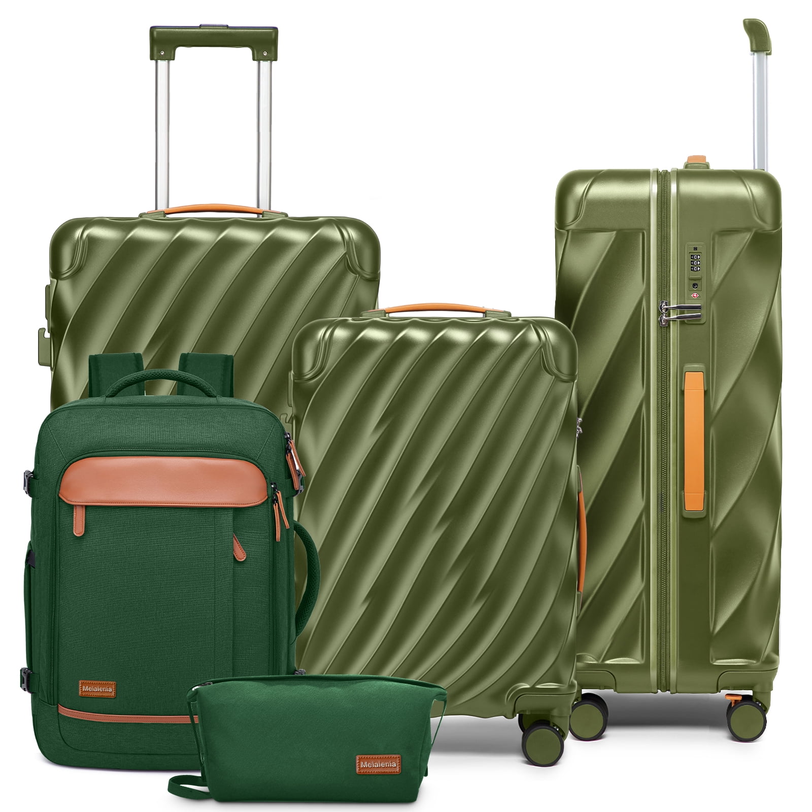 Joyway 5-Piece Luggage Set PC Ultra-Hard Shell Lightweight Suitcase TSA ...