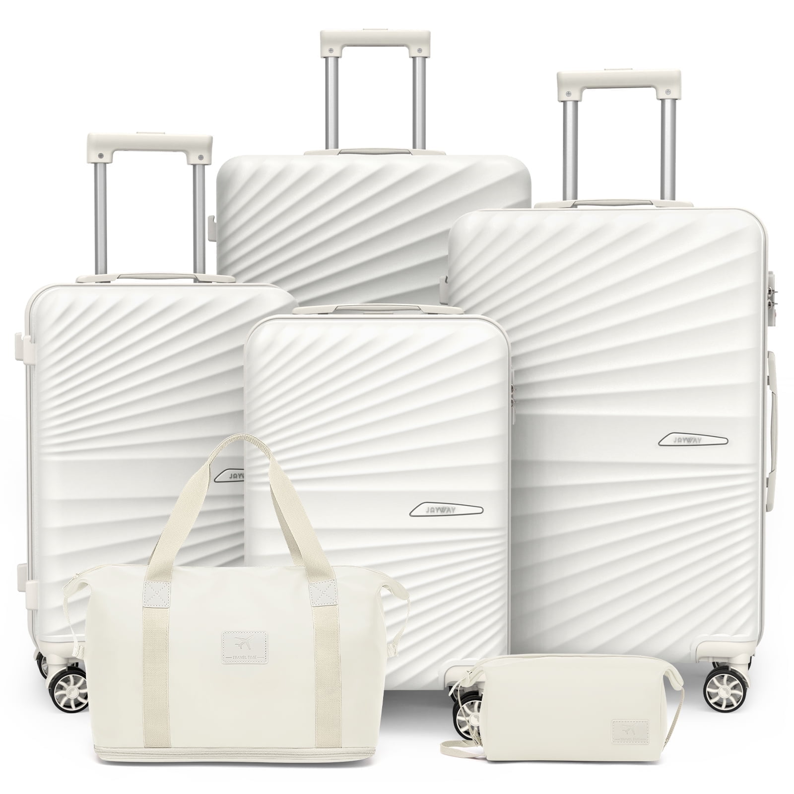 "Joyway 5-Piece Hardsided Luggage Set with TSA Lock & Expandable ...