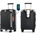Joyway 20 inch Expandable Hard Luggage Set with USB Port, Cup Holder ...