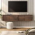 Joyyskill Fluted Floating TV Stand Set of 2, 30" Multi-Purpose Modern ...