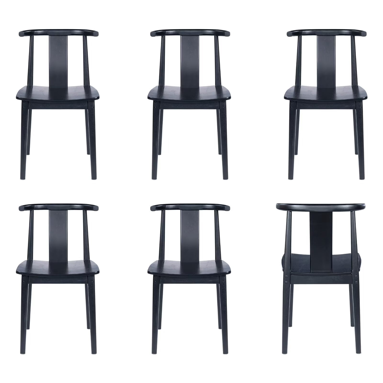 Joyyskill Wood Dining Room Chairs Set of 6, Mid Century Modern Kitchen ...