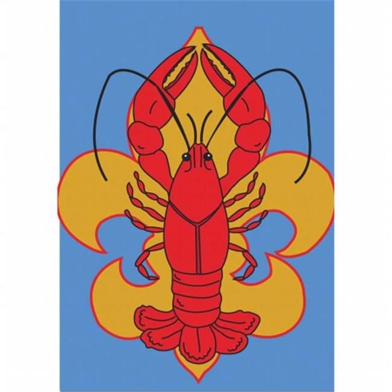 Jozie B 267 Got Tails Crawfish Applique Flag, Large - Walmart.com