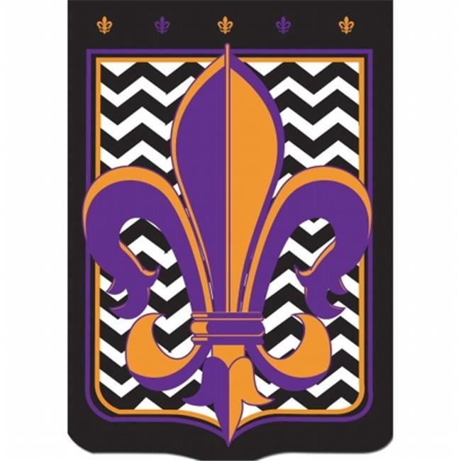 Jozie B Black Chevron Flag - Purple & Gold - Large - Walmart.com