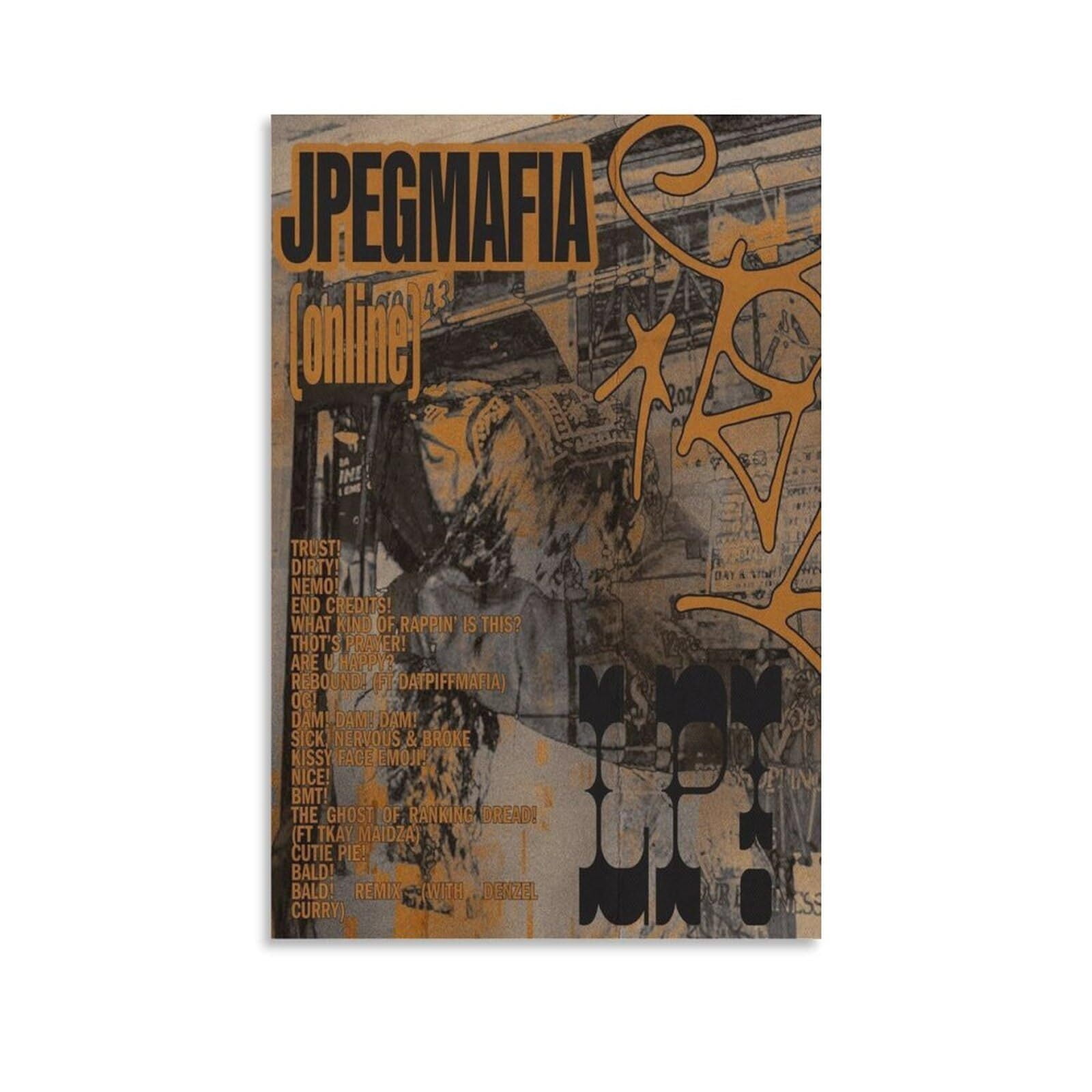 Jpegmafia Jpegmafia Offline 3 Canvas Poster Bedroom Decoration ...